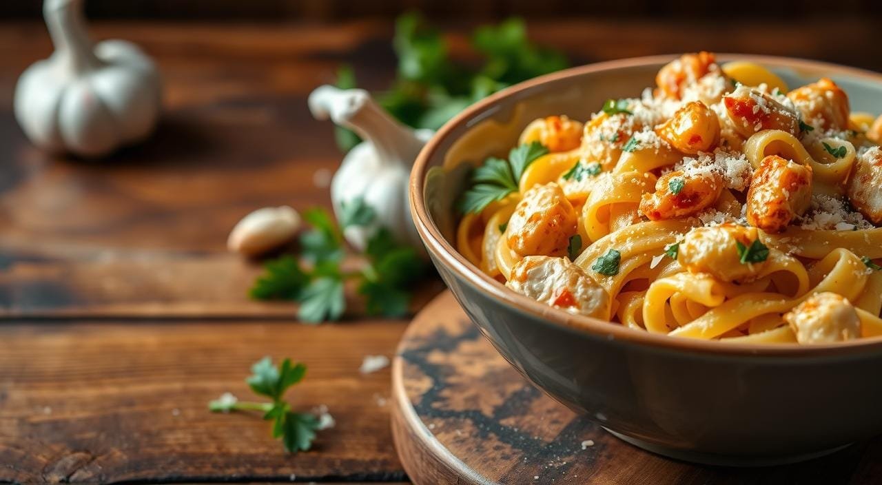 Garlic Parmesan Chicken Pasta: Easy 30-Minute Dinner